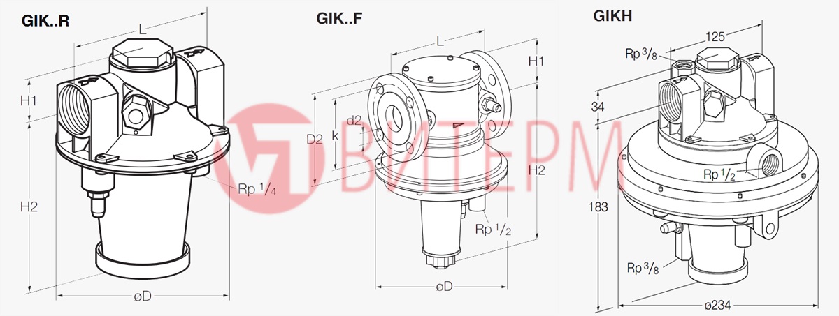 Регуляторы соотношения давления и расхода GIK и GIKH Elster ...